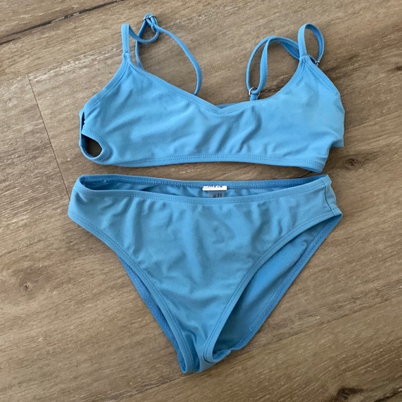 SHEIN | Swim | Shein Light Blue Girls Bikini Size 89y Like New | Poshmark